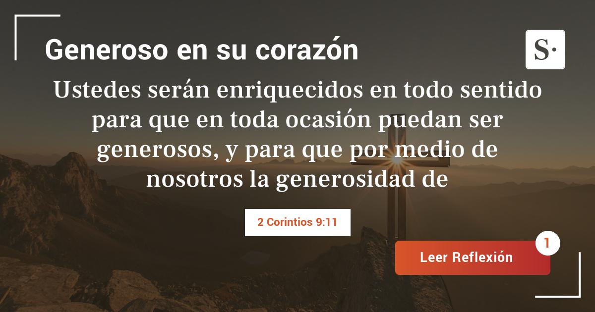 Generoso en su corazón